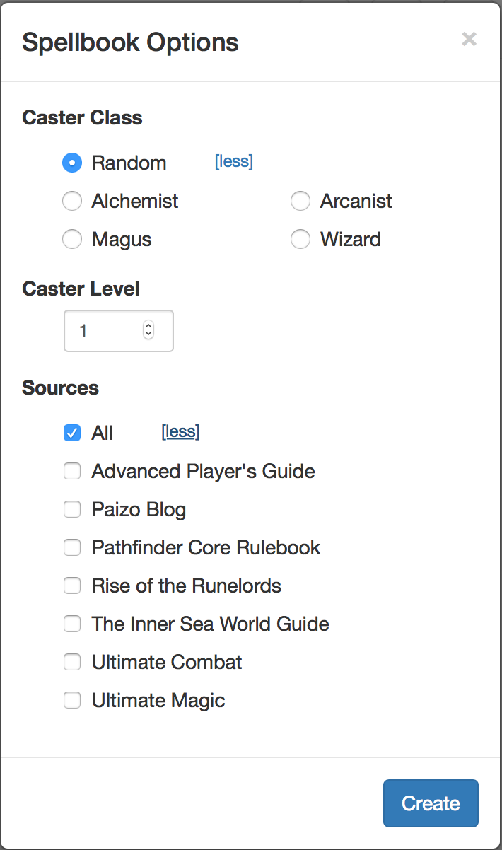 Random Spellbook Generation – Half Mug Tavern